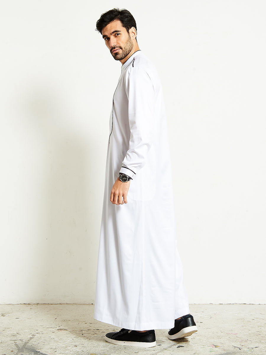 Summer White Thobe | Modern Stylish White Thobe (Jubba) – Chenille ...